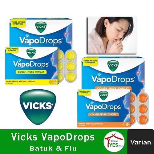 Jual Vicks VapoDrops Cough Nose Throat / Permen Obat Batuk Tenggorokan ...