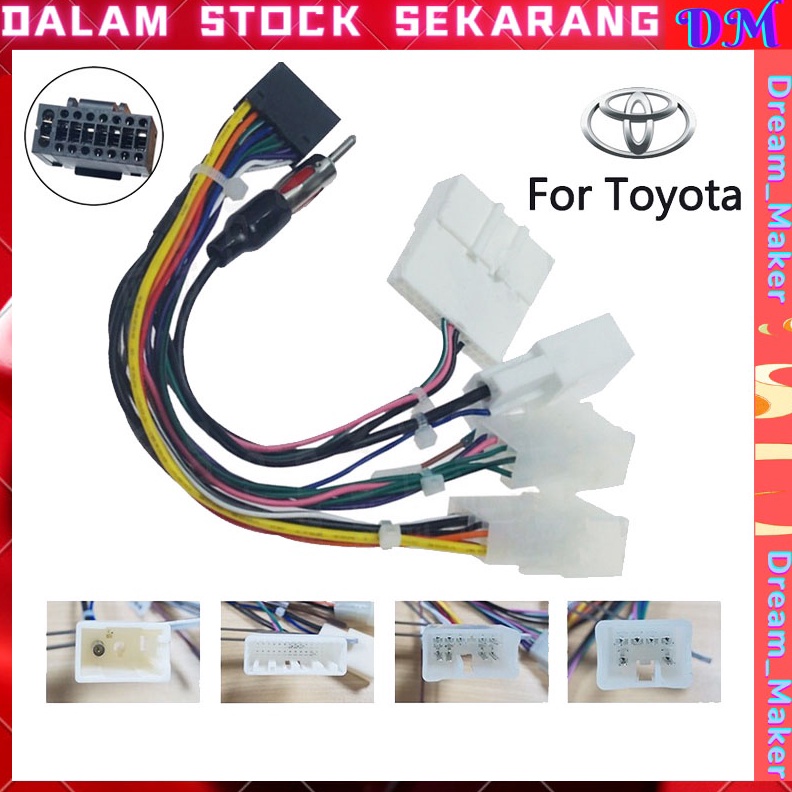 Jual 16 PIN Android Radio Car Accessories Wire Wiring Harness Adapter ...