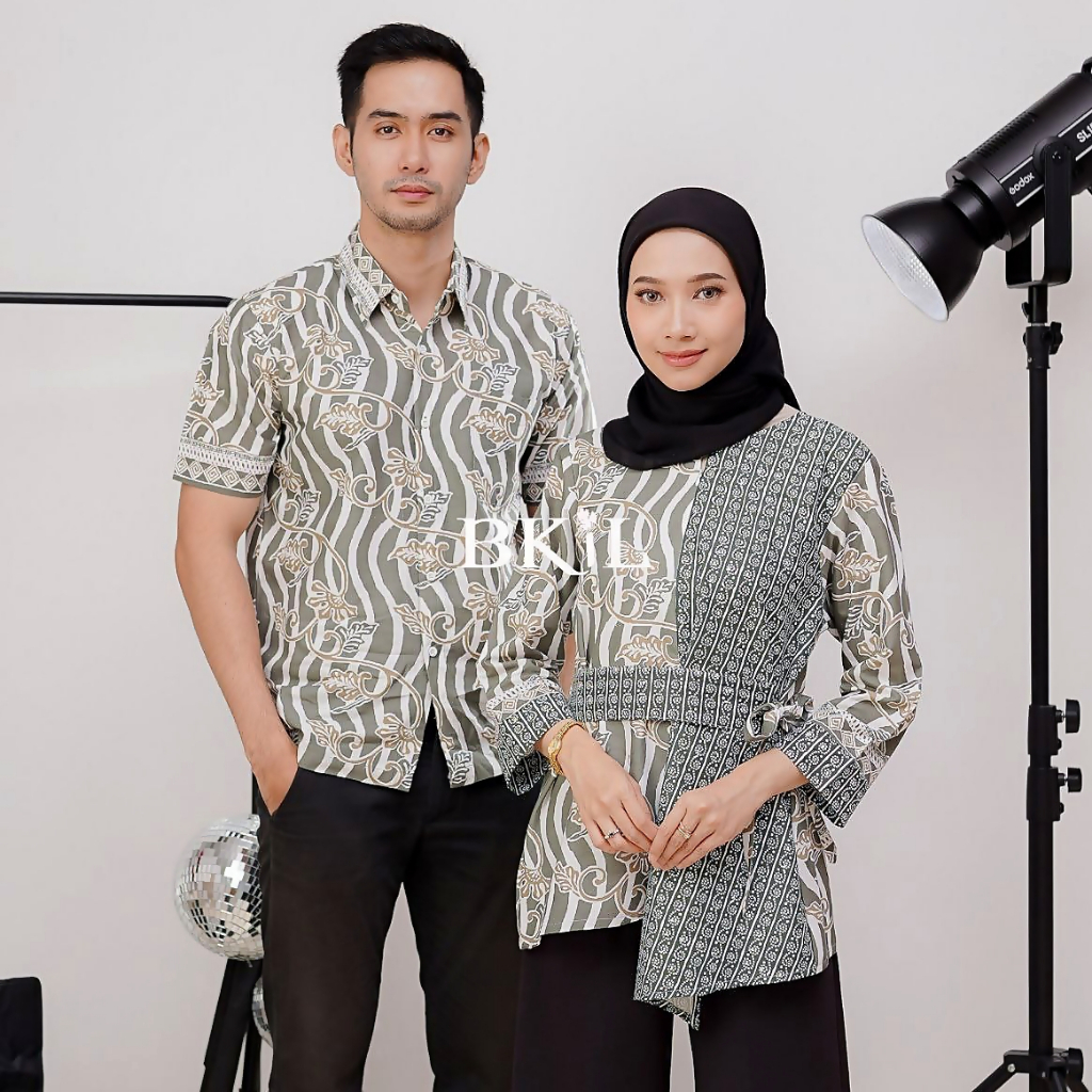 Jual BATIK ALINA Batik Couple Modern Baju Batik Wanita Atasan Batik ...