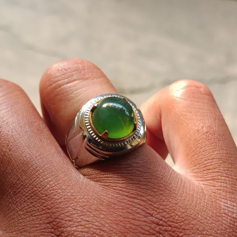 Jual Green Serpentine ring monel ukuran 7 + memo | Shopee Indonesia
