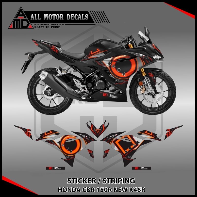 Jual STRIPING HONDA CBR 150 R NEW K45R TAHUN 2021 SAMPAI SEKARANG CUSTOM LIVERY HELM KYT ...