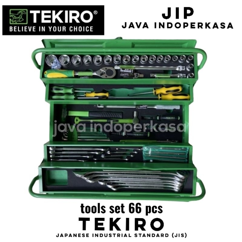 Jual TEKIRO ST-TB1651 tool set 66 pcs tools set perkakas mekanik montir bengkel | Shopee Indonesia