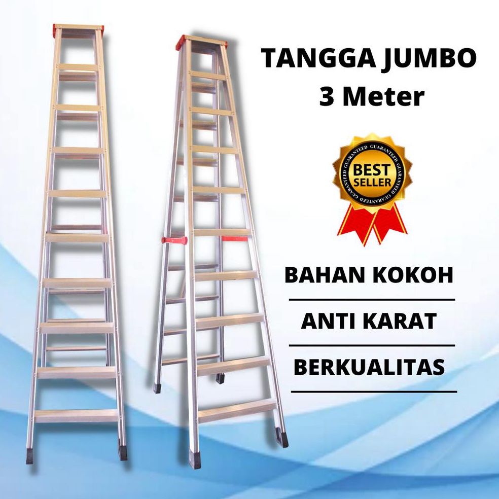 Jual Modern Tangga Lipat 3 Meter Tangga Lipat Aluminium Original ...