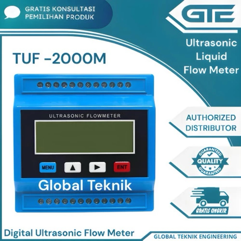 Jual Flow Meter TUF2000M 15-100mm TS-2 Ultrasonic Flowmeter TUF-2000M ...
