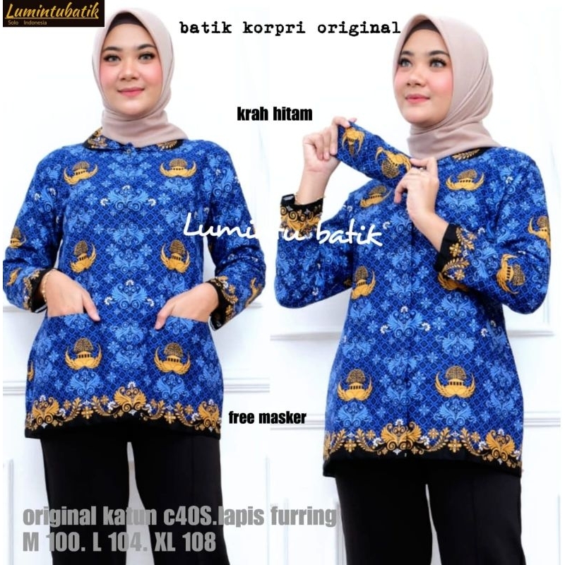 Jual Seragam Korpri Pria Wanita Krah Hitam Terbaru 2025 Lapis Furing // Seragam Resmi Korpri ...