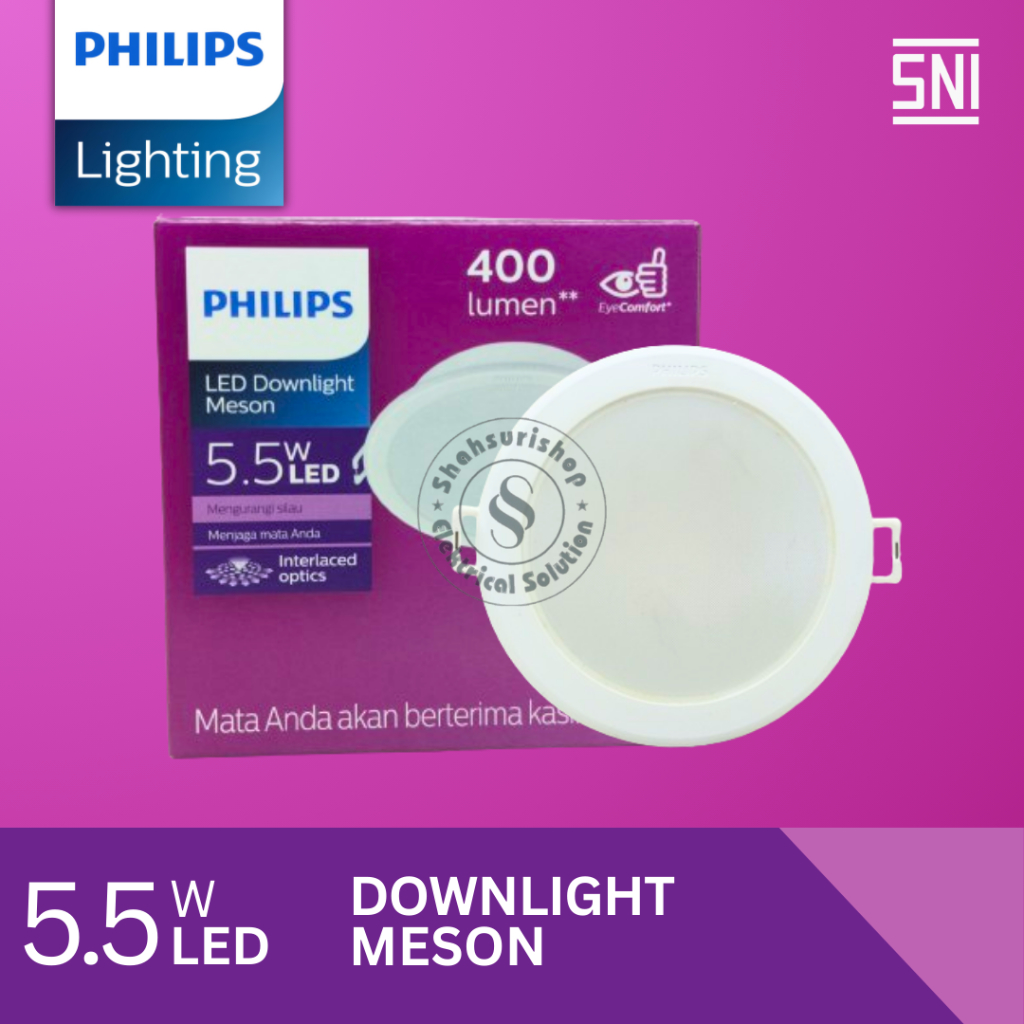 Jual PHILIPS LED PANEL DOWNLIGHT MESON 5,5W 5,5 W WATT 59447 3,5 INCH ...