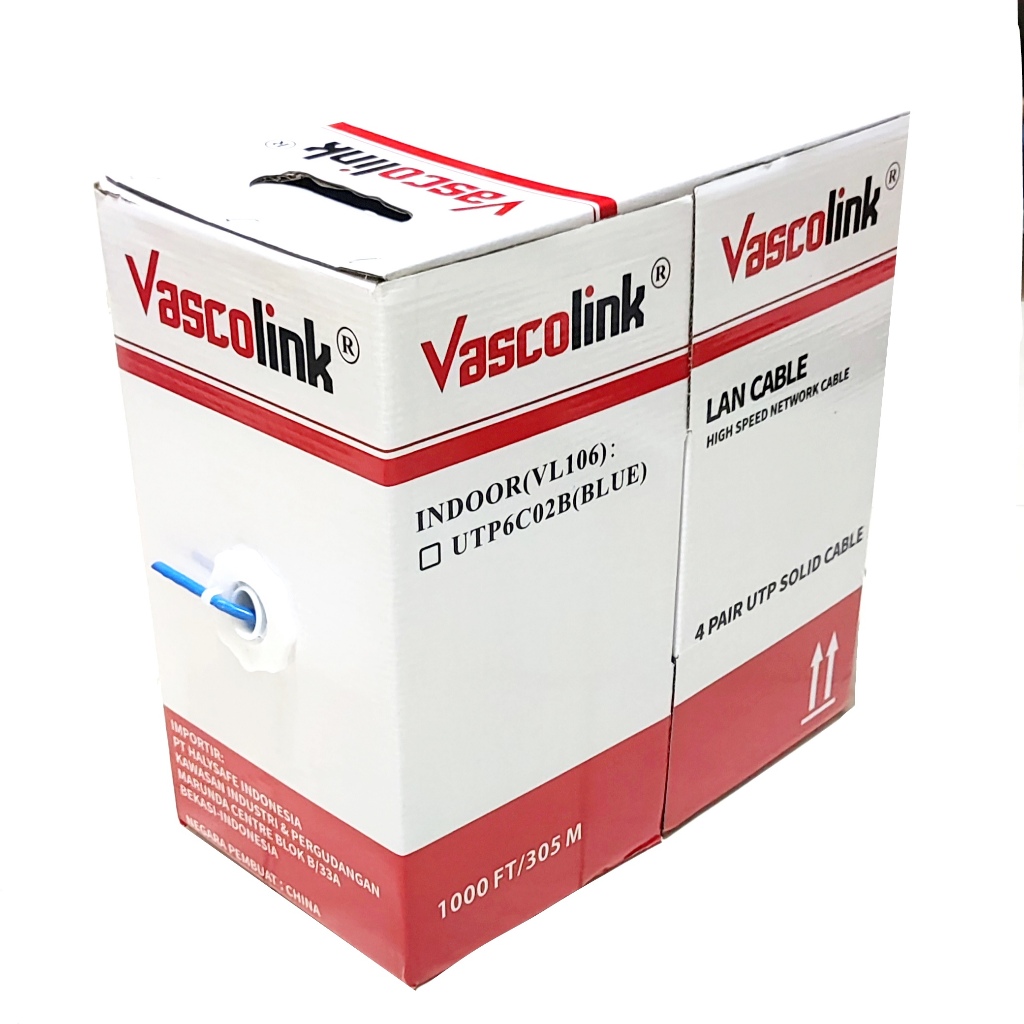 Jual Kabel LAN UTP Cat 6 VASCOLINK ORIGINAL UTP CAT6 | Shopee Indonesia