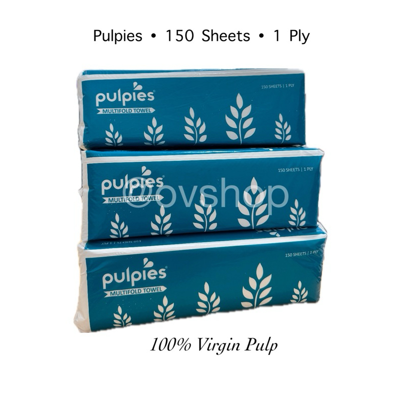 Jual Pulpies Hand Towel Tissue 150 Sheets (3 Pack) | Shopee Indonesia