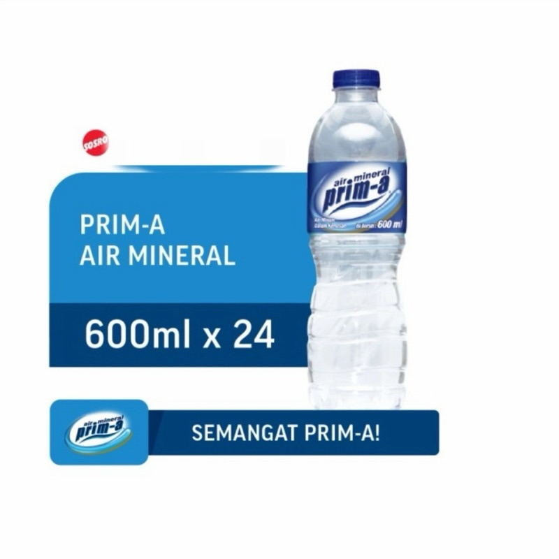 Jual AIR MINERAL PRIMA 600ML PRIM-A 600ML ISI 24 BOTOL 1 DUS | Shopee ...
