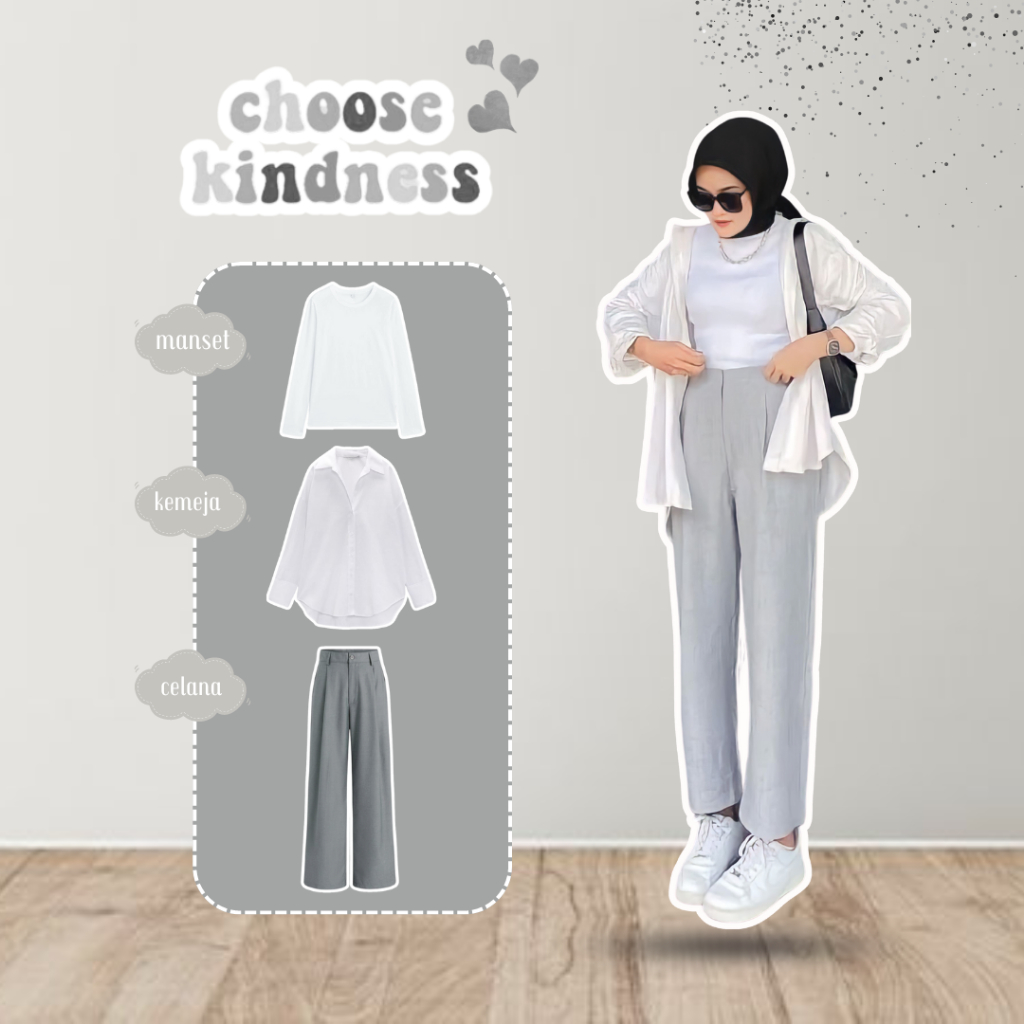 Jual One Set Hijab Wanita | Outfit Kekinian Stylish | Cocok untuk OOTD ...