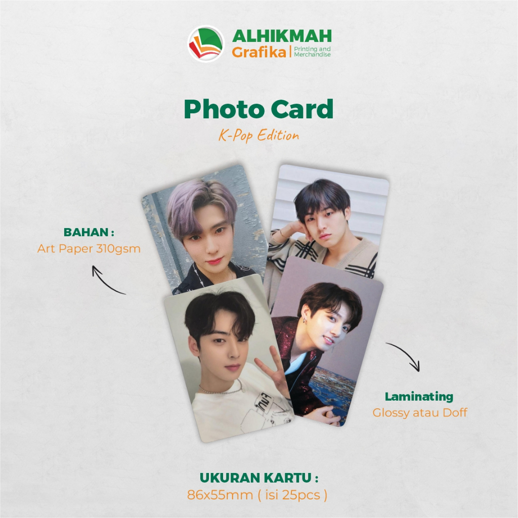 Jual Cetak Custom Photocard idol Kpop/Anime/Manhwa Edition Bahan Art ...