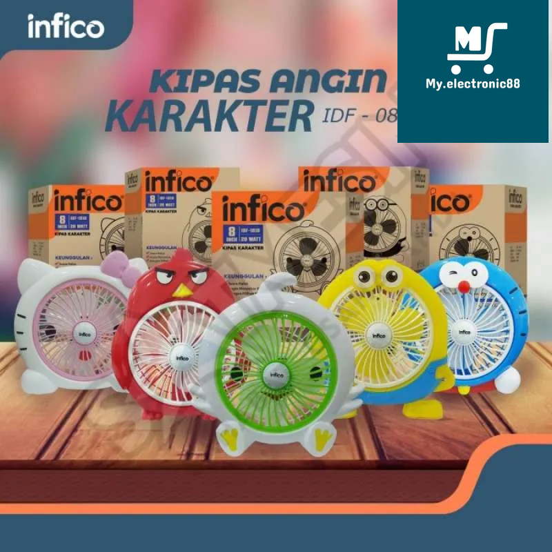 Jual INFICO KIPAS ANGIN KARAKTER 8" | Shopee Indonesia