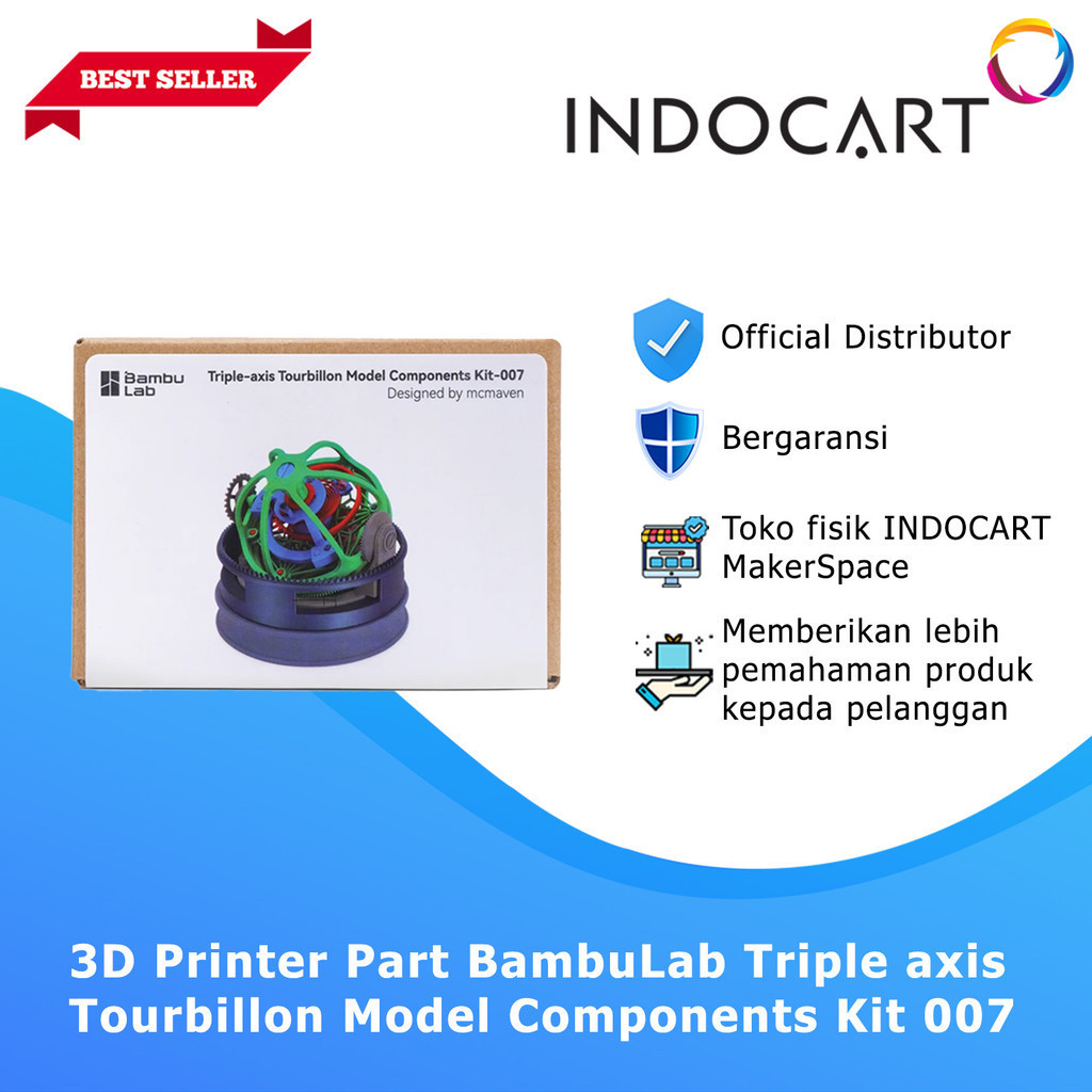 Jual 3D Maker's Supply Parts BambuLab Triple Axis Tourbillon Model Comp ...