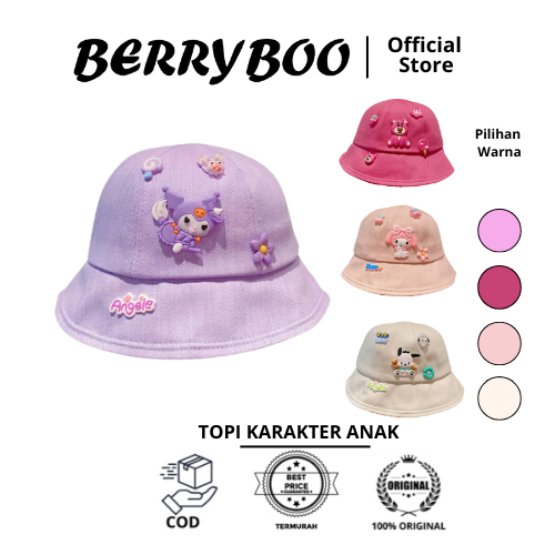 Jual BERRYBOO TP01 Topi bucket hat anak karakter melody,kuromi,lotso ...