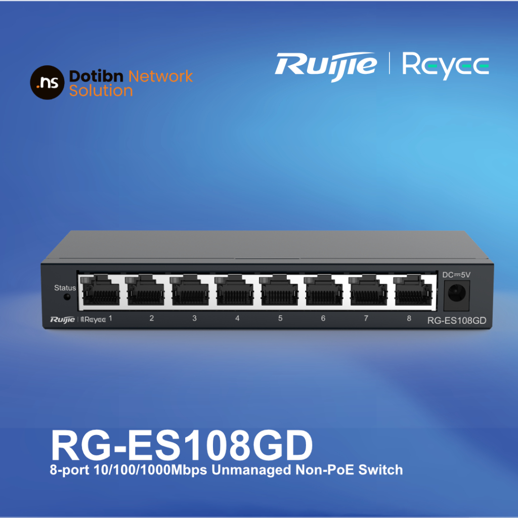 Jual RG-ES108GD, 8-port 10/100/1000Mbps Gigabit Unmanaged Non-PoE Switch Hub | Shopee Indonesia