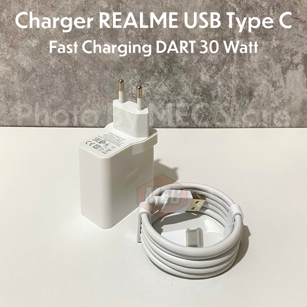Jual Charger REALME Usb Type C Super DART VOOC 30W 5 Pro 6 Pro 7 8 ...