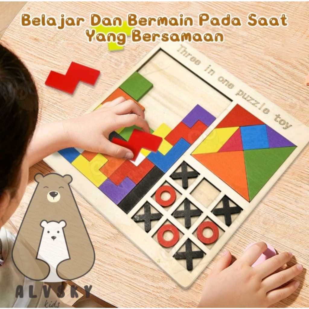 Jual MAINAN PUZZLE TETRIS RUSSIAN / MAINAN ANAK PUZZLE KAYU TANGRAM 3 ...