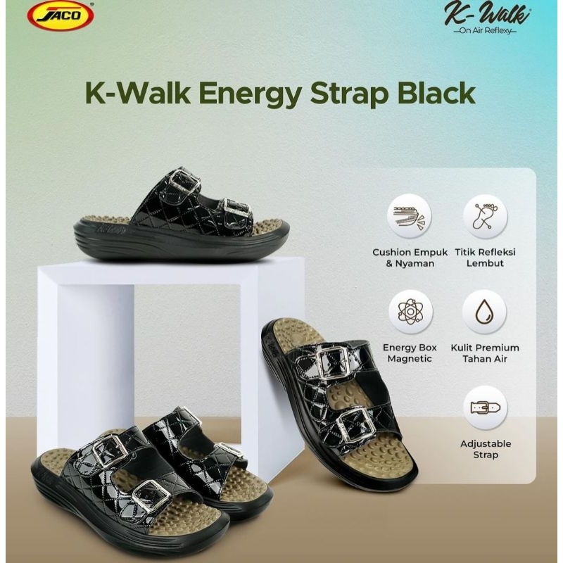 Jual Jaco K-WALK Energy Strap new Sandal Terapi kesehatan bisa di gunakan sehari hari | Shopee ...