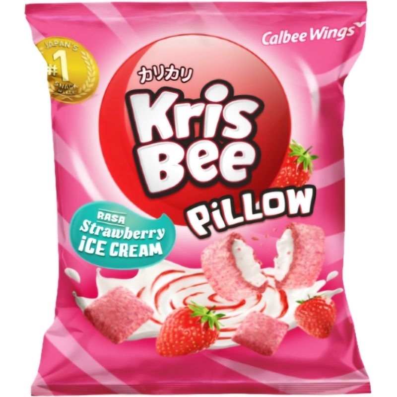 Jual Krisbee Pillow Rasa Strawberry Ice Cream 6gr ( Renceng ) | Shopee ...