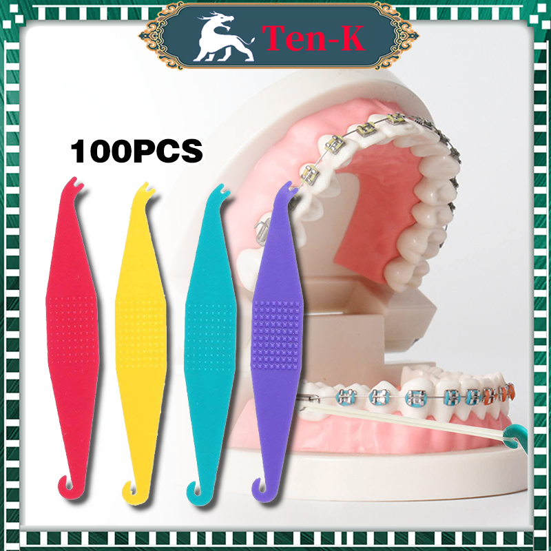 Jual 100 Pcs Orthodontic Elastic Placer Braces Behel Alat Pasang Karet ...