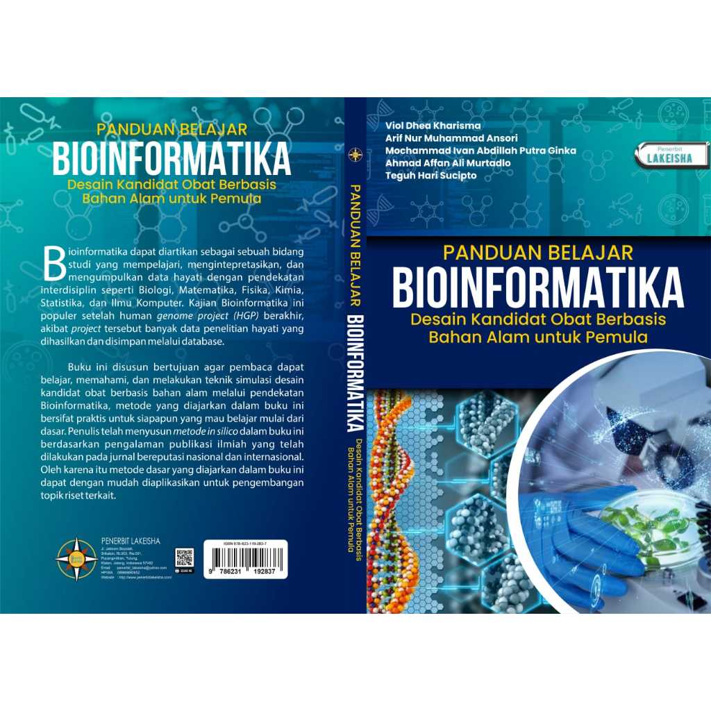Jual 1730. PANDUAN BELAJAR BIOINFORMATIKA Desain Kandidat Obat Berbasis ...