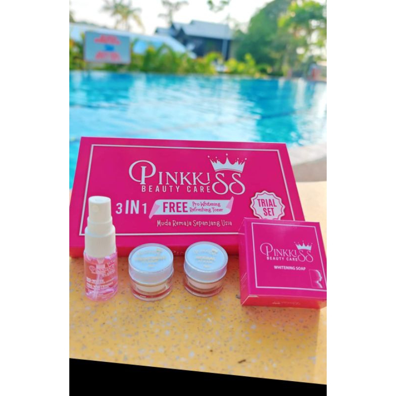 Jual PINKKISS TRIAL SET 3in1 FREE TONER | Shopee Indonesia