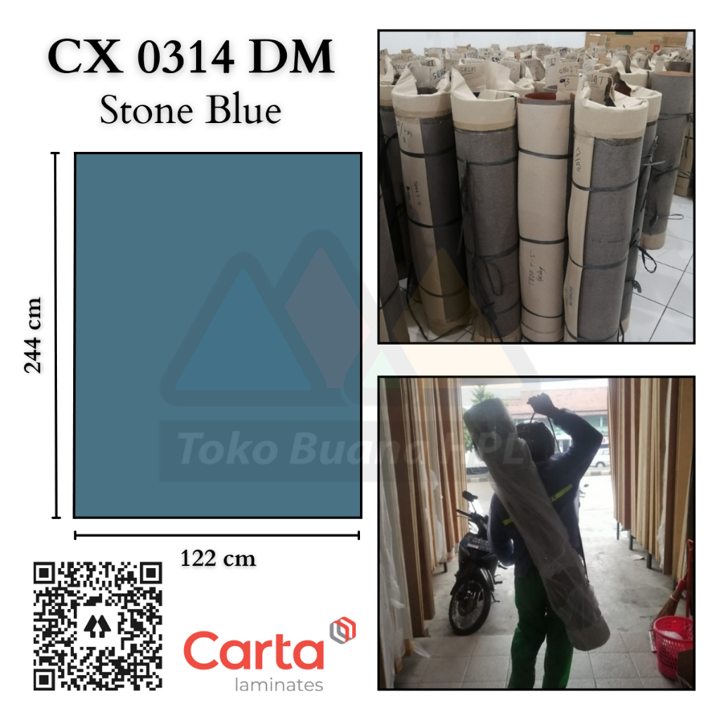 Jual CARTA HPL CX 0314 DM STONE BLUE GOSEND BANDUNG | Shopee Indonesia