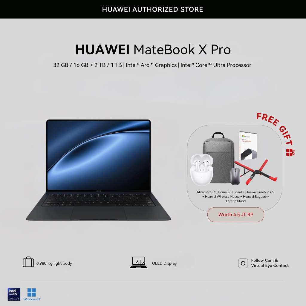 Jual [BARU]HUAWEI MateBook X Pro 2024 [32GB + 2TB] | 980g Ultralight ...