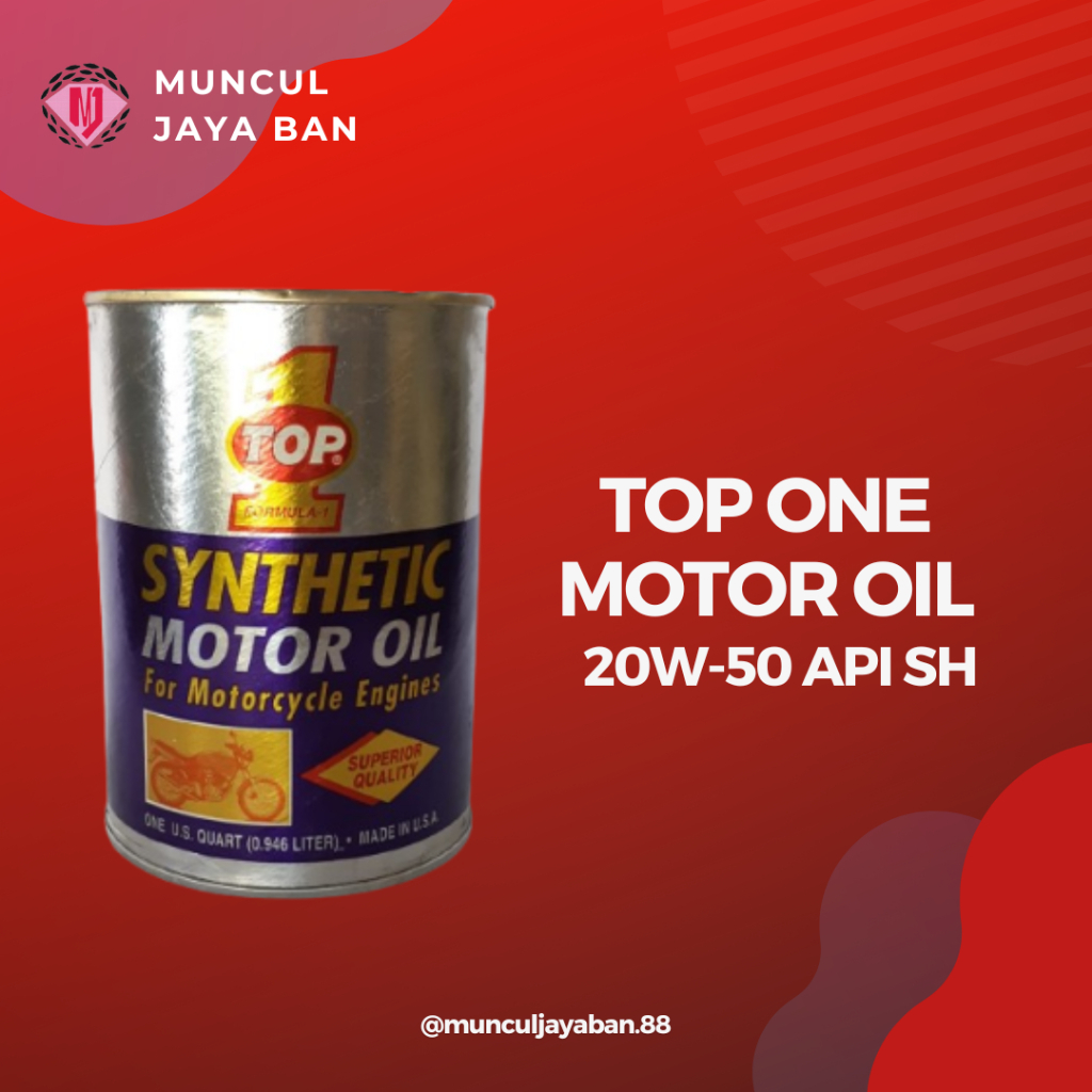 Jual TOP ONE SYNTHETIC MOTOR OIL 20W-50 API SH (KEMASAN LAMA) | Shopee ...