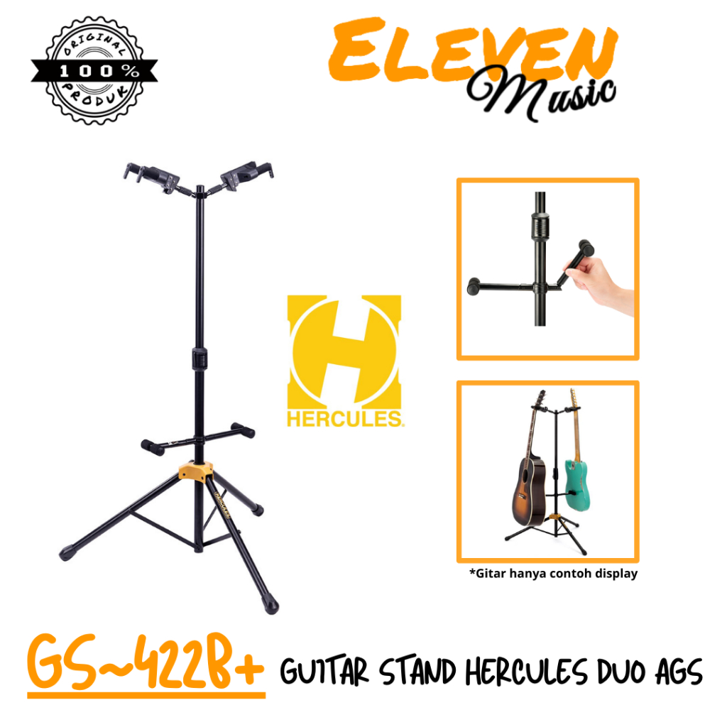 Jual Hercules GS422B Plus Stand Dual Gitar with Foldable Backrest GS ...