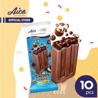 Jual Aice Ice Cream Crispy Balls Es Krim Chocolate Malt Dengan isi Bola ...