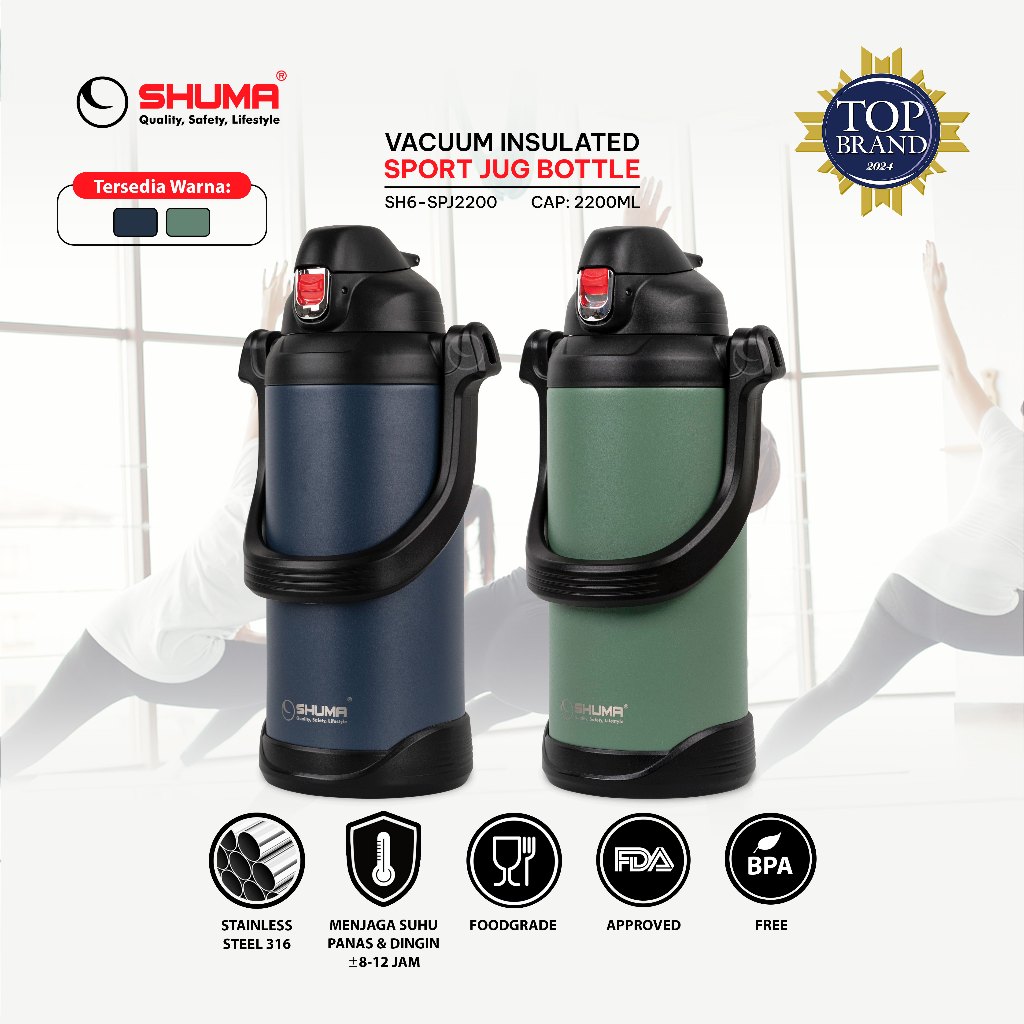 Jual SHUMA S/S 316 Vacuum Sport Jug Bottle 2200 ML | Shopee Indonesia