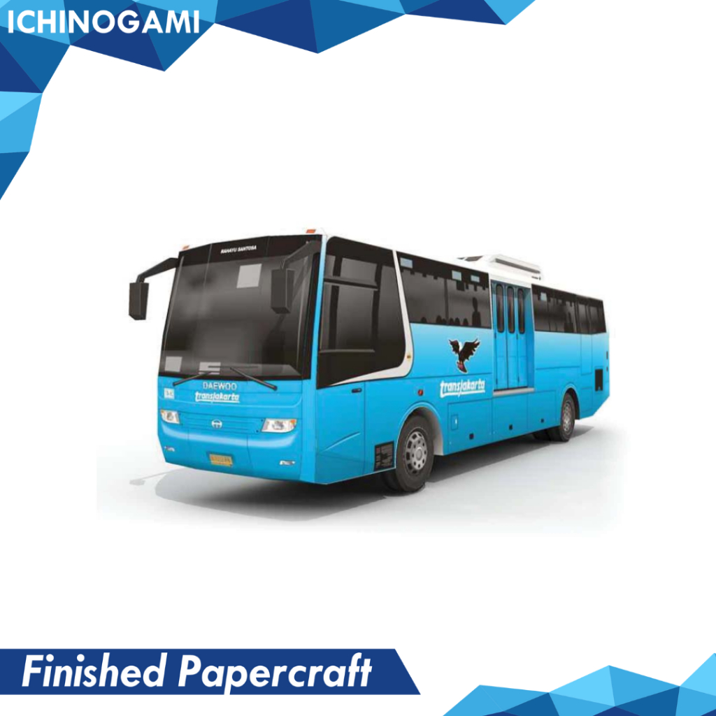 Jual Papercraft (DIY) Transjakarta Biru Ichinogami | Shopee Indonesia
