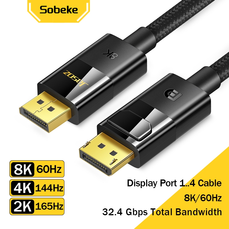 Jual Sobeke Kabel DisplayPort DP 1.4 Male to Male DP Cable 8K 4K 2K ...