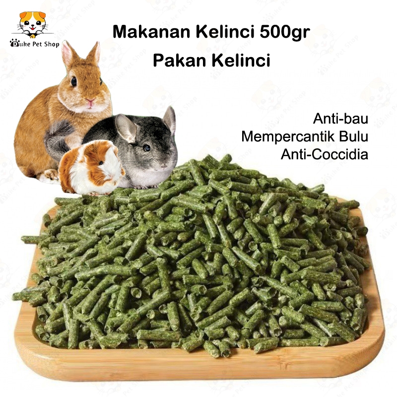 Jual Pelet Pakan Makanan Kelinci Rabbit Food 500gr Rumput Alfalfa ...