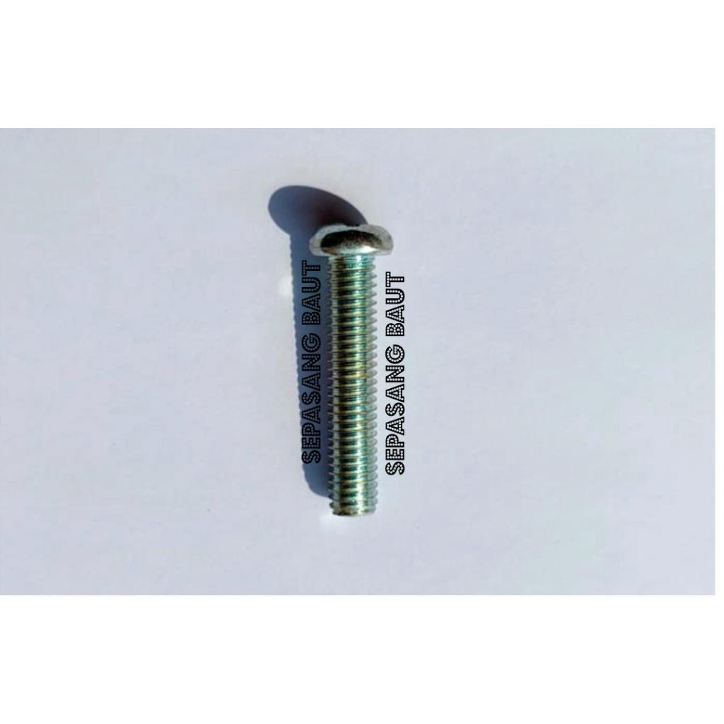 Jual M4 x 30 Baut JP Kepala Obeng + Bulat Pan Head Galvanis M4x30 ...