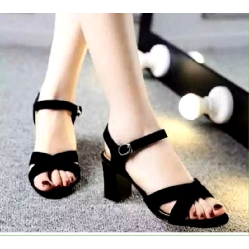 Jual Sendal Wanita Hak Tahu Tali Silang 5cm DD Sepatu Kondangan Sandal ...