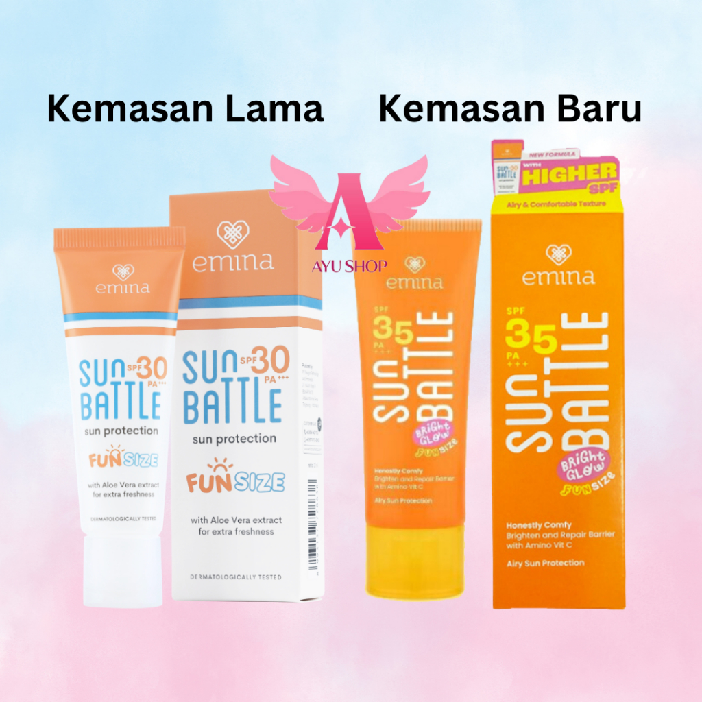 Jual Emina Sun Battle Spf 30 Pa+++ Fun Size 23ml | Shopee Indonesia