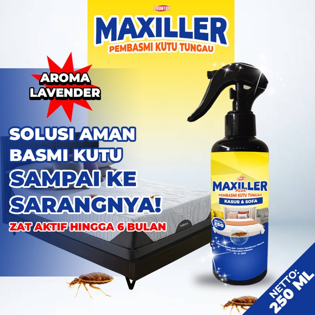 Jual Pembasmi Kutu Kasur MAXILLER PLUS 250ml Penghilang Kutu Kasur ...