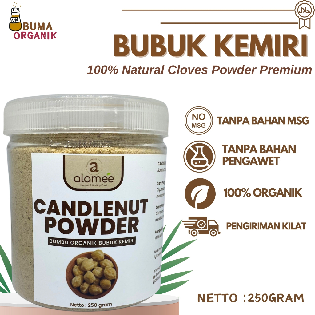 Jual Kemiri Bubuk Candlenut Powder Bumbu Dapur Organik Masak Murni Asli ...