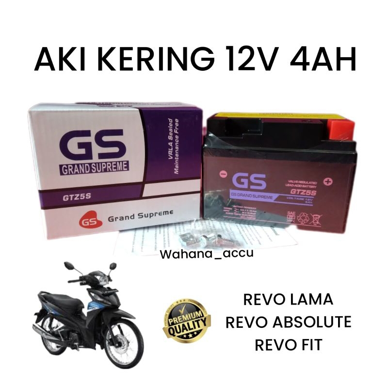 Jual AKI MOTOR REVO LAMA, REVO ABSOLUTE, REVO FIT, AKI KERING GS GTZ5S ...