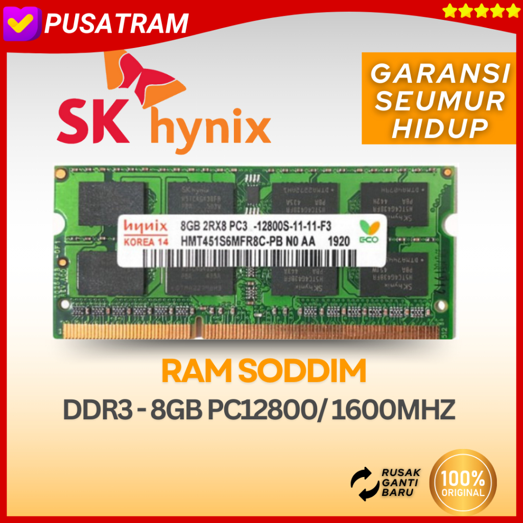 Jual RAM LAPTOP HYNIX DDR3 8GB 12800/1600MHz ORIGINAL RAM SODIMM 1.5v 8GB | Shopee Indonesia