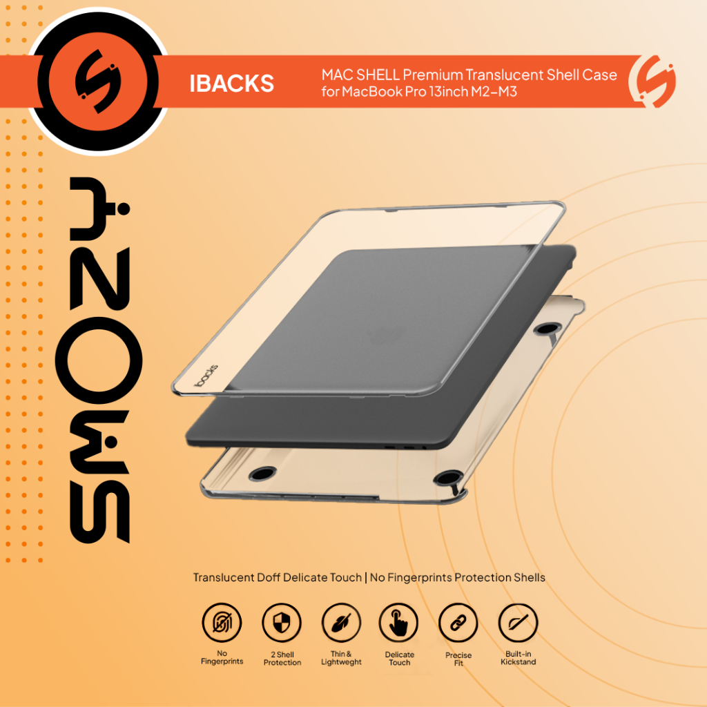 Jual ibacks Macshell Macbook Case for MBP 14inch M1/M2/M3 Casing laptop ...