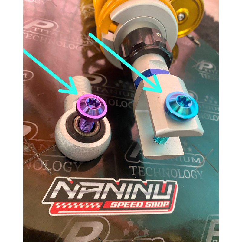 Jual Baut Titanium GR5 Shock Belakang Model BIGHEAD Original Vietnam ...