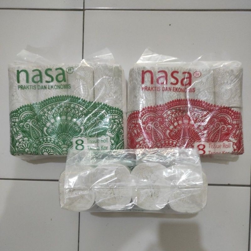 Jual Tissue Roll Nasa (8 rol ) Padat Tebal / Tissue Corles Nasa (8rol ...