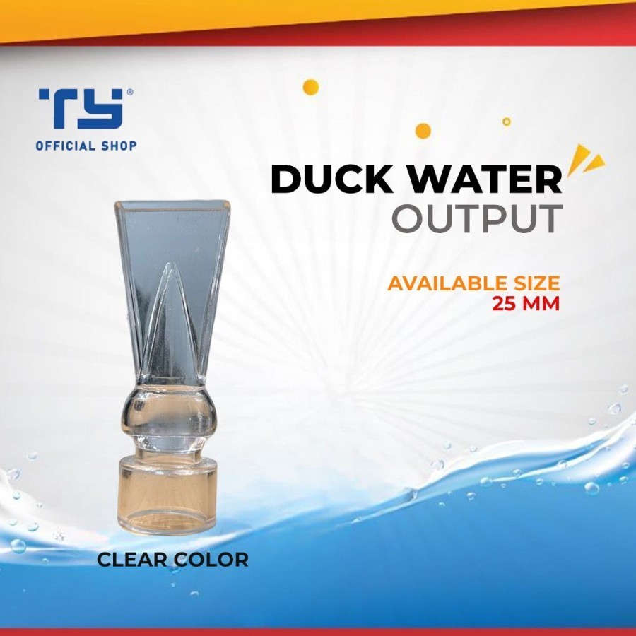 Jual TY Duck Water Output (Clear Color) Pipa Pipe Pipa Duckbill U 25 mm ...