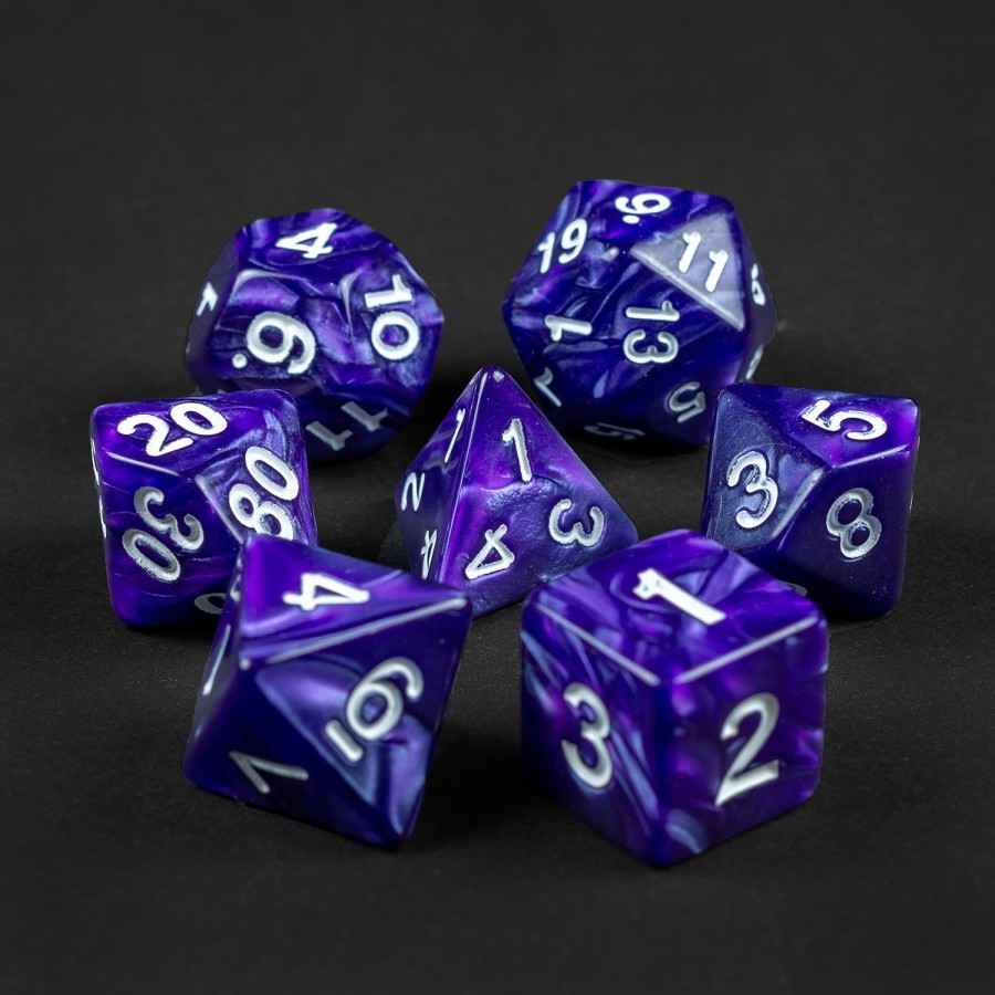 Jual Dadu D&D - Pearlized RPG Dice Set (D4, D6, D8, D10, D10%, D12, D20 ...