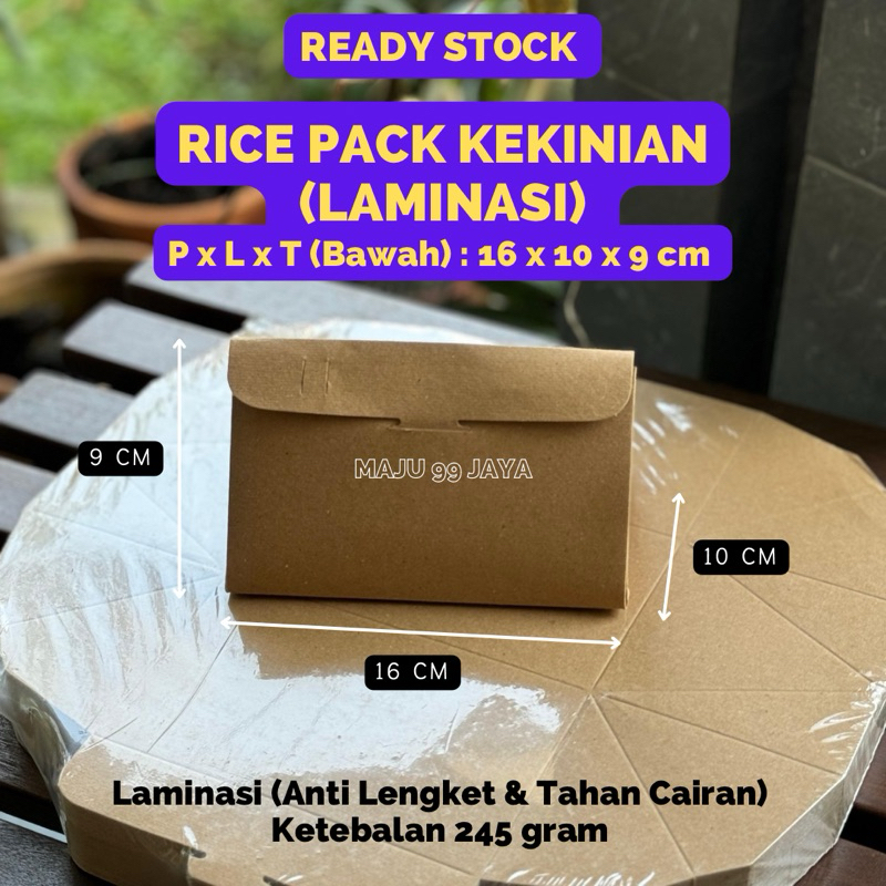Jual Rice Pack / Bungkus Nasi Kekinian Laminasi Kraft Cokelat Ketebalan ...