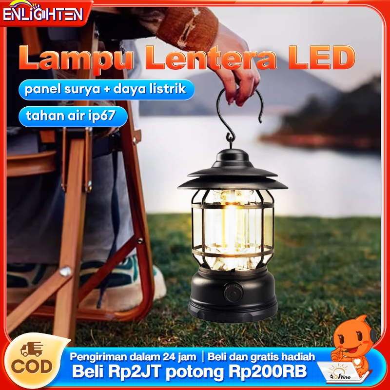 Jual 【Garansi 10 tahun】lampu tenaga surya Lampu Lentera LED Lampu Tenda Camping Lampu Camping ...