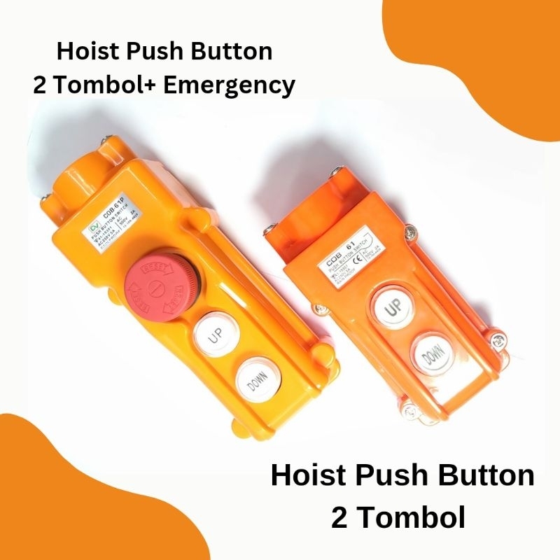 Jual KINOGAWA Hoist push button 2 tombol COB 61 Control switch Saklar ...